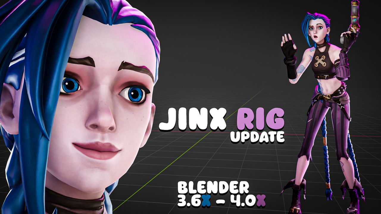 Jinx Rig For Blender — Animation Rigs on anima.to