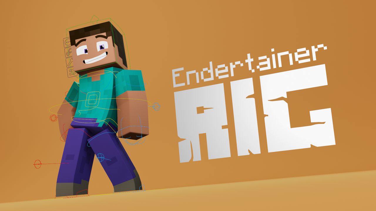 Simple Minecraft Rig For Blender 3D Minecraft Villager Rig For Blender
