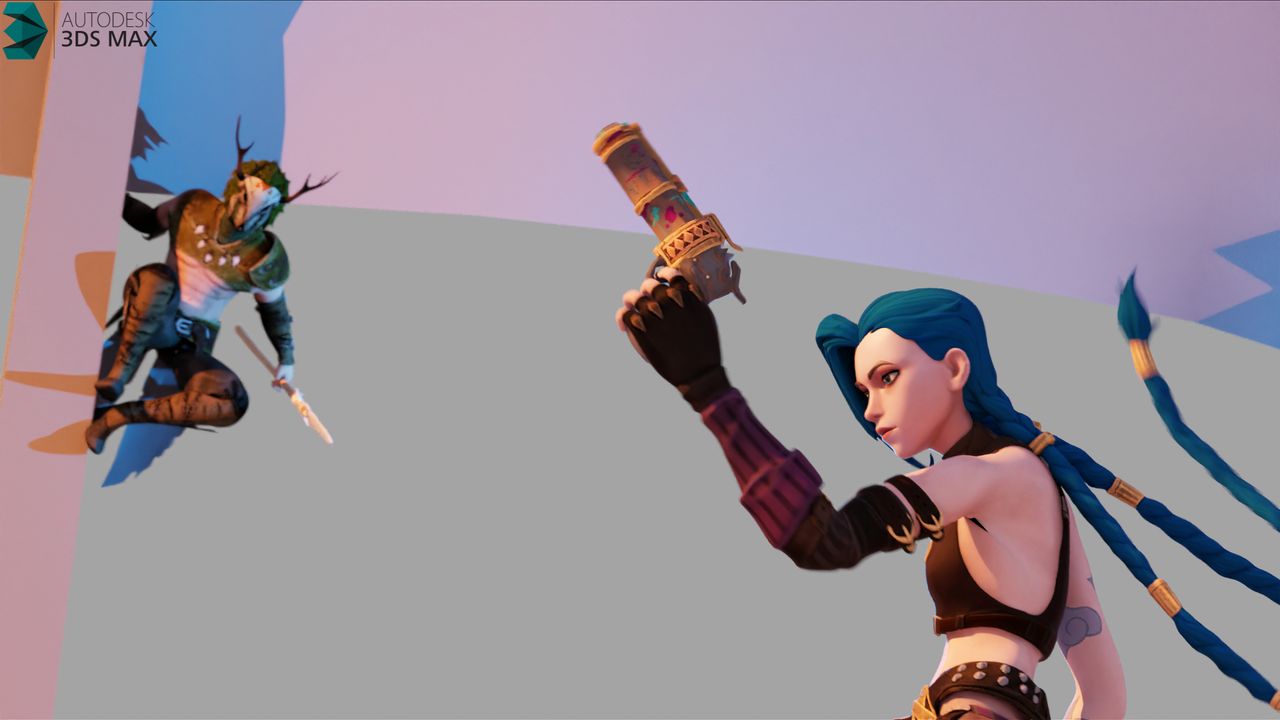 Arcane Jinx Fight Scene — Animation Rigs on anima.to