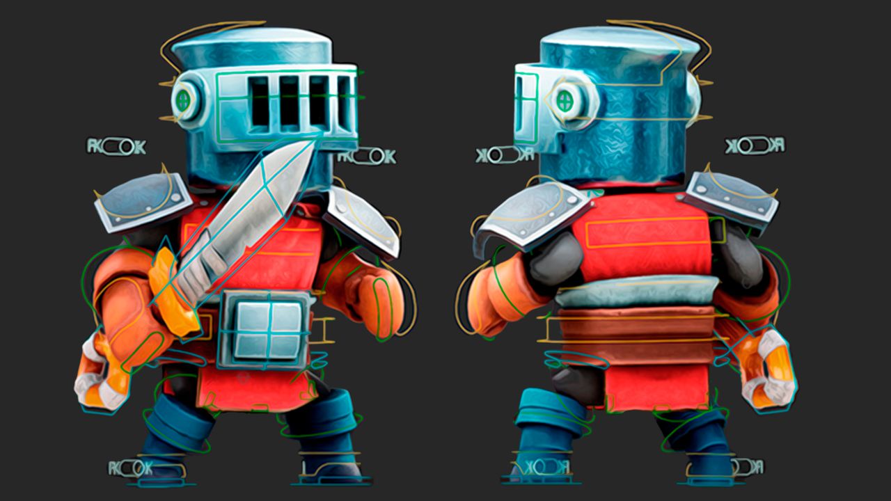 Cartoon Knight — Animation Rigs on anima.to